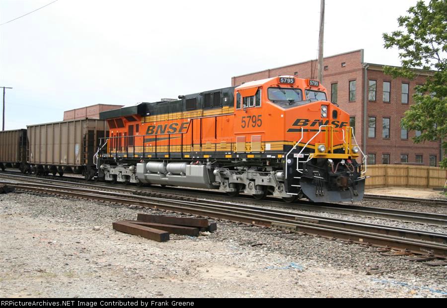BNSF 5795 DPU on an empty Scherer coal train.